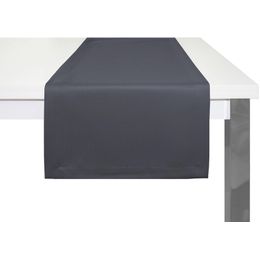 Tischl&auml;ufer Adam, B:50cm L:150cm, blau, Bio-Baumwolle, Tischdecken, "Uni Collection Light"