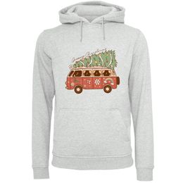 F4NT4STIC Damen Kapuzenpullover "Groovy Christmas Camper Van", grau, Gr. S, Obermaterial: 65% Baumwolle, 35% Polyester, Pullover, Premium Qualit&auml;t