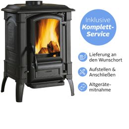 A+ (A++ bis G) La Nordica Kaminofen "»Giulietta X«" Kaminöfen Wunschort Lieferung schwarz