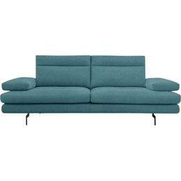 3,5-Sitzer Calia italia, B:228cm H:90cm T:113cm, blau, Synthetische Faser (100% Polyester), Sofas, "Toby Wing, italienisches Designsofa, super