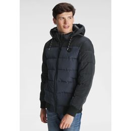 H.I.S. H.I.S Herren Steppjacke, schwarz, Gr. S, colorblocking, Web, Obermaterial: 100% Polyester. Futter: 100% Polyester. Wattierung: 100% Polyester,