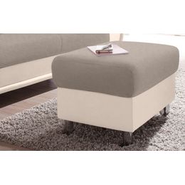 Hocker Trendmanufaktur, B:67cm H:46cm T:53cm, beige, 100% Polyester, Wohnzimmer, Hocker, wahlweise mit komfortablem Federkern, frei im Raum stellbar