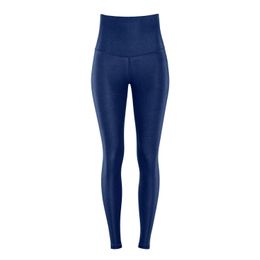 WINSHAPE Damen Leggings "Functional Comfort HWL117C", blau, Gr. S, 85% Polyester, 15% Elasthan, Hosen, mit V-Shape Applikation und Core-Bund