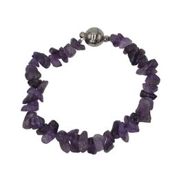 Steuer Damen Armband "Splitter- Amethyst lila", 19cm, Metall, lila, Metall, Armbänder