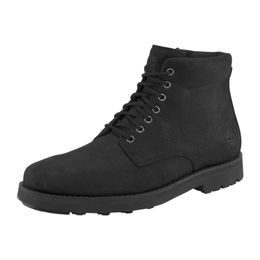 Timberland Herren Schnürboots "ALDEN BROOK MID ZIP UP WATERPROOF BOOT", Gr. 42, schwarz, Leder, Schuhe, Winterstiefel, Schnürstiefel, Winterschuhe,