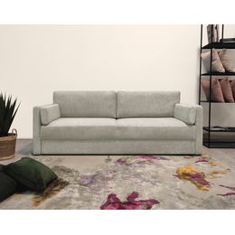 Schlafsofa Home Affaire, B:218cm H:86cm T:103cm, beige, 90% Polyester, 10% Nylon, Kinderzimmer, Sofas, "Calrence", mit aufklappbarer Bettfunktion,