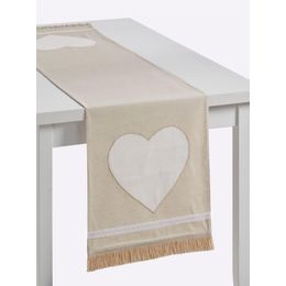 Tischläufer HEINE HOME, B:150cm, beige, Tischdecken
