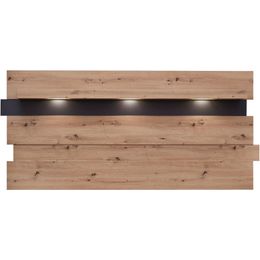 Wandboard Innostyle, B:202cm H:93cm T:26cm, braun, ABS-Kunststoff, Dekorfolie, Spanplatte, Regale
