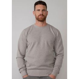 Herren Sweatshirt, grau, Basic, Gr. XXXL, PETROL INDUSTRIES, Obermaterial: 60% Baumwolle, 40% Polyester, Sweatshirts, mit Rundhalsausschnitt