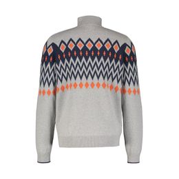 Lerros Herren Strickpullover "Lerros Troyer in Norweger-Design", grau, Gr. XL, 80% Baumwolle, 20% Wolle, Pullover