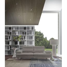 3-Sitzer Calia italia, B:208cm H:90cm T:113cm, grau, Synthetische Faser (100% Polyester), Sofas, "Toby Wing, Designsofa, hochwertige