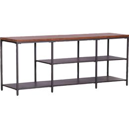 Lowboard GUTMANN FACTORY, B:170cm H:70cm T:50cm, schwarz, Massivholz, Metall, Wohnzimmer, Sideboards, "Mick", Kommode in Vintage Optik