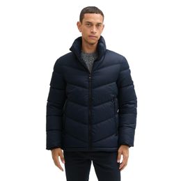 Tom Tailor Herren Steppjacke, blau, Gr. XXL, unifarben, Steppware, Obermaterial: 100% Polyester. Futter: 100% Polyester, Jacken, mit Stehkragen