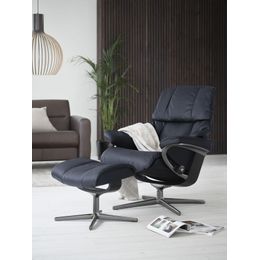Relaxsessel stressless, B:83cm H:100cm T:76cm, blau, Leder PALOMA: PALOMA ist ein durchgef&auml;rbtes Semianilin-M&ouml;belleder mit nat&uuml;rlicher Narbung.,