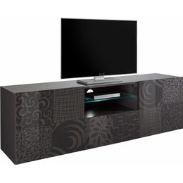 Lowboard Inosign, grau, Wohnzimmer, Sideboards, "Miro", Breite 181 cm mit dekorativem Siebdruck