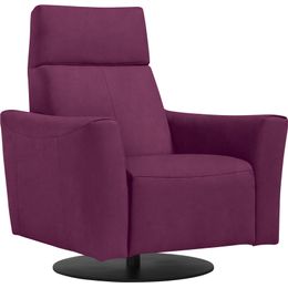 Sessel Egoitaliano, B:84cm H:105cm T:90cm, pink, Wohnzimmer, Sessel, "Blues Designsessel, Loungesessel", drehbar, inkl. manuelle Relaxfunktion durch