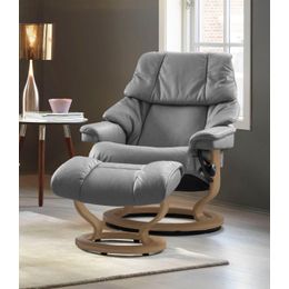 Relaxsessel stressless, B:75cm H:96cm T:75cm, grau, Leder BATICK: BATICK ist ein leicht korrigiertes, durchgef&auml;rbtes und genarbtes M&ouml;belleder, bei