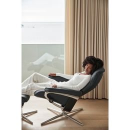 Relaxsessel stressless, B:92cm H:103cm T:79cm, blau, Leder PALOMA: PALOMA ist ein durchgef&auml;rbtes Semianilin-M&ouml;belleder mit nat&uuml;rlicher Narbung.,