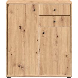 Kommode FORTE, B:73,7cm H:85,5cm T:34,8cm, braun, Dekorfolie, FSC-zertifizierter Holzwerkstoff, Flur, Sideboards, "Tempra", Breite 73,7 cm