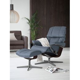 Relaxsessel stressless, B:79cm H:99cm T:75cm, blau, Leder PALOMA: PALOMA ist ein durchgefärbtes Semianilin-Möbelleder mit natürlicher Narbung.,