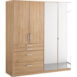 Kleiderschrank Rauch, B:181cm H:197cm T:54cm, braun, Holzwerkstoff, Schlafzimmer, Schr&auml;nke, "Harburg Bestseller im Schlafzimmer", Schlafzimmerschrank