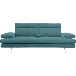3-Sitzer Calia italia, B:208cm H:90cm T:113cm, blau, Synthetische Faser (100% Polyester), Sofas, "Toby Wing, Designsofa mit hohem Sitzkomfort, bequem