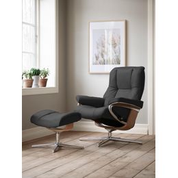 Relaxsessel stressless, B:83cm H:102cm T:74cm, grau, Microfaser DINAMICA (88% Polyester, 12% Polyurethan), Wohnzimmer, Sessel, "Mayfair", mit Hocker,