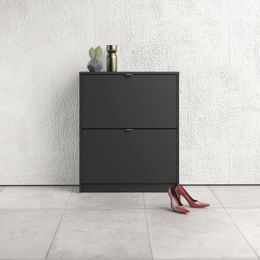 Schuhschrank Inosign, B:70,3cm H:85,2cm T:24,05cm, schwarz, FSC-zertifizierter Holzwerkstoff, Flur, Schr&auml;nke, "Shoes Schuhaufbewahrung, Schuhkommode,