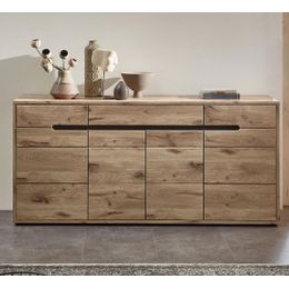 Sideboard Innostyle, B:185cm H:87cm T:44cm, braun, Dekorfolie, MDF, Spanplatte, Wohnzimmer, Sideboards, "BELLANO", Viking Oak Nature