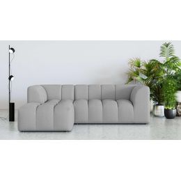 Ecksofa Home Affaire, B:255cm H:81cm T:177cm, grau, 100% Polyester, Sofas, "Tuure", L-Form, mit Welllenunterfederung