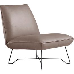 Sessel Egoitaliano, B:62cm H:73cm T:79cm, beige, Leder &raquo;BULL&laquo; (echtes Rindsleder). Geschliffenes, pigmentiertes und behandeltes Rindsleder mit einer