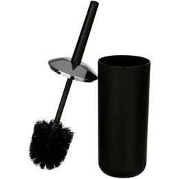 WC-Garnitur Wenko, H:37cm L:10cm, schwarz, Kunststoff, Reinigungsb&uuml;rsten, "Brasil"