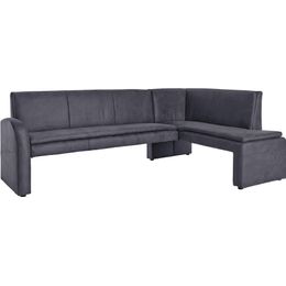 Eckbank, B:157cm H:89cm T:244cm, grau, exxpo - SOFA FASHION, Luxus-Microfaser (100% Polyester), Küche, Sitzbänke, "Cortado, elegant und modern mit