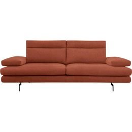 3,5-Sitzer Calia italia, B:228cm H:90cm T:113cm, rot, Synthetische Faser (100% Polyester), Sofas, "Toby Wing, italienisches Designsofa, super bequem,