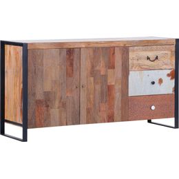 Sideboard GUTMANN FACTORY, B:150cm H:80cm T:47cm, beige, Massivholz, Wohnzimmer, Sideboards, "Clint", Kommode, Breite 150 cm