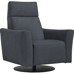 Sessel Egoitaliano, B:84cm H:105cm T:90cm, grau, Wohnzimmer, Sessel, "Blues Designsessel, Loungesessel", drehbar, inkl. manuelle Relaxfunktion durch