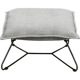 Hocker, B:69cm H:42cm T:80cm, grau, ED EXCITING DESIGN, 92% Polyester, 8% Polyamid, Büro, Hocker, "Vico", mit Design-Gestell aus schwarzem Metall, in