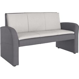 Polsterbank, B:162cm H:89cm T:67cm, grau, exxpo - SOFA FASHION, Luxus-Microfaser (100% Polyester), Esszimmer, Sitzbänke, "Cortado, elegant und