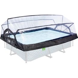 Poolverdeck EXIT, B:220cm H:85cm T:150cm, transparent, Polyvinylchlorid (PVC), Verdecke, "multifunktionale Abdeckung", zur Befestigung an Framepools