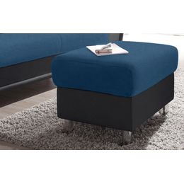 Hocker Trendmanufaktur, B:67cm H:46cm T:53cm, schwarz, 100% Polyester, Wohnzimmer, Hocker, wahlweise mit komfortablem Federkern, frei im Raum stellbar