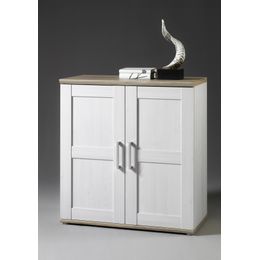 HBZ-MEBLE Kommode HBZ, B:93cm H:99cm T:45cm, braun, Holzwerkstoff, Schlafzimmer, Sideboards, "Romance im Landhaustil, BxHxT 93x99x45 cm", Schrank mit 2 Türen