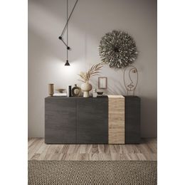 Sideboard Inosign, B:181cm H:86cm T:44cm, grau, Wohnzimmer, Sideboards, "Venus, Kommode", Breite 181 cm