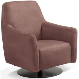 Sessel Egoitaliano, B:77cm H:88cm T:85cm, braun, Wohnzimmer, Sessel, "Felicity Drehsessel mit Wippfunktion, kompakt und bequem, Loungesessel",