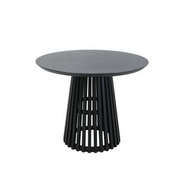 Esstisch Sit, B:100cm H:77cm T:100cm, schwarz, Hevea, Holz-Furnier, Garten, Tische, Platte mit schweizer Kante
