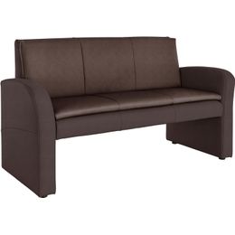 Polsterbank, B:162cm H:89cm T:67cm, braun, exxpo - SOFA FASHION, Luxus-Microfaser (100% Polyester), Esszimmer, Sitzbänke, "Cortado, elegant und