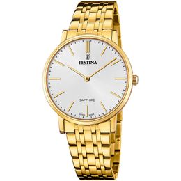Festina Damen Quarzuhr, gold, Armbanduhren, Armbanduhr, Damenuhr, Herrenuhr, Swiss Made, Edelstahlarmband, analog