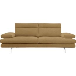 3-Sitzer Calia italia, B:208cm H:90cm T:113cm, beige, Synthetische Faser (100% Polyester), Sofas, "Toby Wing, Designsofa mit hohem Sitzkomfort,