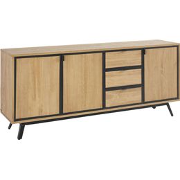 Sideboard Inosign, B:180cm H:76cm T:40cm, beige, MDF, Wohnzimmer, Sideboards, "Malu", Kommode mit Magnetverschluß an den Türen, aus massivem