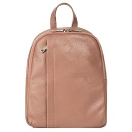 Samantha Look Cityrucksack, rosa, Leder, Rindsleder, Rucksäcke, Echt Leder, Made in Italy