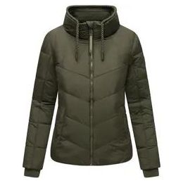 Steppjacke Navahoo "Liebesfee 14" Gr. L (40), grün (olivgrün) Damen Jacken gesteppte Übergangsjacke mit wattiertem Stehkragen